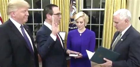 Goldman Sachs Exec Steve Mnuchin Confirmed And Sworn In As Treasury