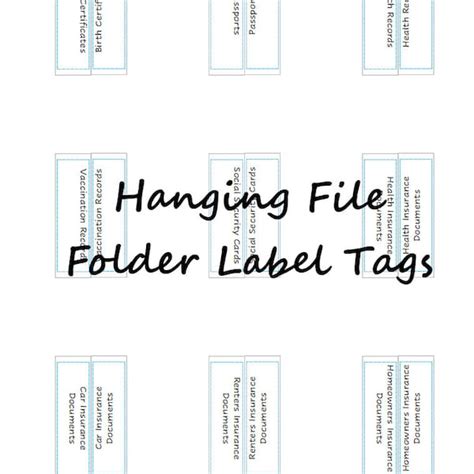 File Folder Labels Etsy