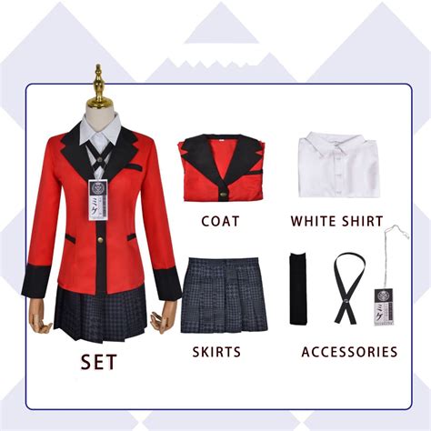 Kakegurui Cosplay Costume Jumpsuit Kakegurui Jabami Yumeko School