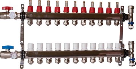 Buy Loop PEX Plumbing Manifold Stainless Steel Radiant Floor Heating Manifold PEX