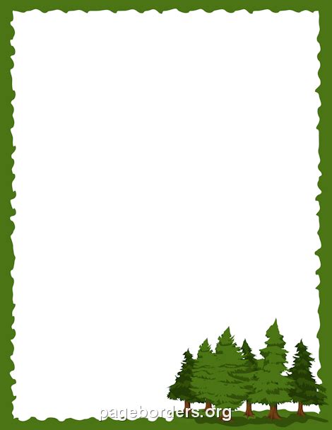 Pine Tree Border Tree Borders Page Borders Clip Art Borders