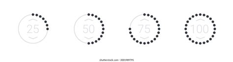 set collection indicator template dashboard ui stock vector royalty