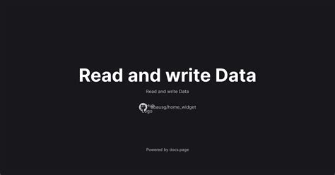 Read And Write Data