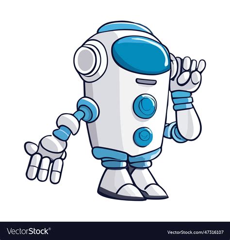 Robot Chatbot Ai Bot Character Cartoon Mascot Vector Image