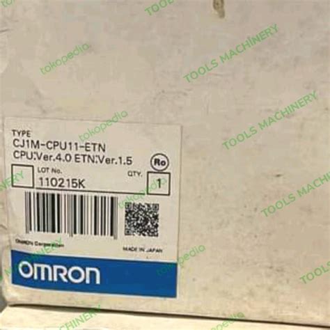 Jual OMRON PLC CJ1M CPU11 ETN MODULE WITH ETHERNET FUNCITION ORIGINAL Jakarta Utara TOOLS