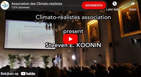 Voordracht Steven Koonin In Parijs Climategate Klimaat