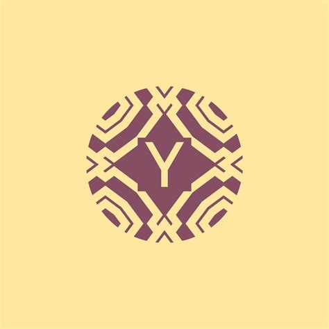 Premium Vector Initial Letter Y Circle Frame Unique Tribe Pattern Logo