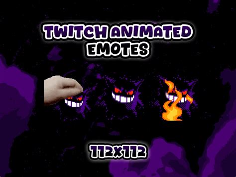Animated Pokemon Gengar Twitch Emotes Discord Emote Anime Emote