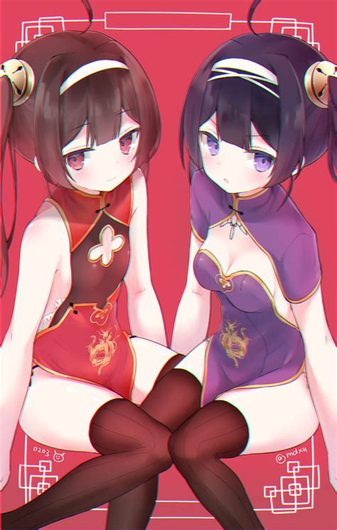 Ping Hai Ning Hai Ping Hai And Ning Hai Azur Lane Drawn By