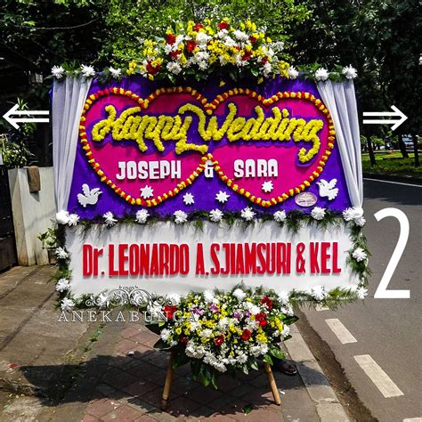 Jual Bunga Papan Ucapan Selamat Pernikahan Happy Wedding Stick Werk