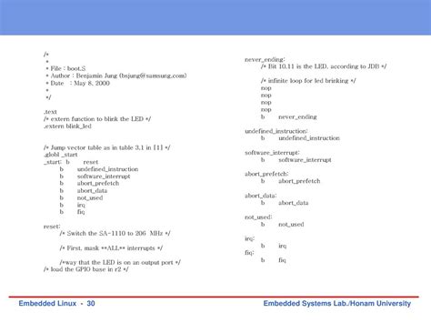 준비물 linux including crossgcc for arm smdk2400 and trace32 usb icd