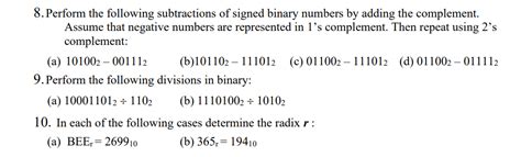 Solved Perform The Following Subtractions Of Signed Chegg