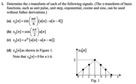 Determine The Z Transform Of Each Of The Following Signals The Z