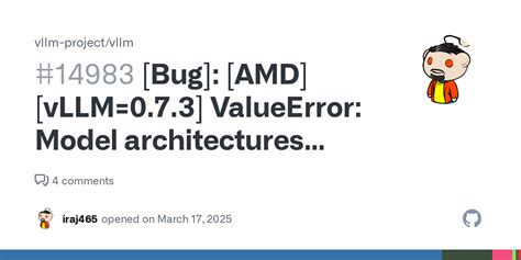 [bug] [amd] [vllm 0 7 3] valueerror model architectures [ qwen2 5