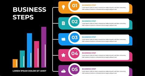 Красочный Шаблон инфографики бизнес диаграммы Инфографика Включая бизнес и диаграмма Envato