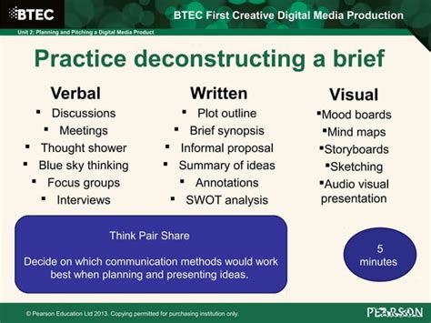 Btec Creative Digital Media Production Unit 2 Introduction Ppt