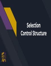 Selection Control Structures Pdf Selection Control Structure Control Structures A Computer Can