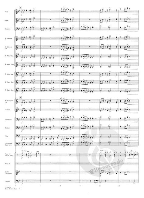 Basin Street Blues Paul Jennings Sheet Music For Concert Band