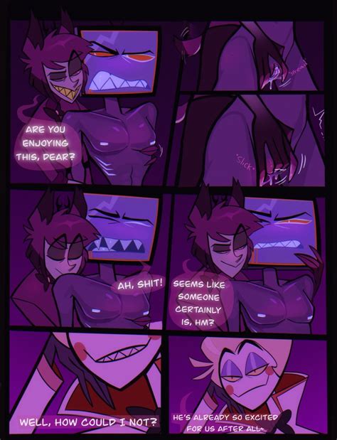 Rule 34 Alastor Hazbin Hotel Bite Blush Chest Comic Dialogue From