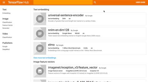 A New Tensorflow Hub Web Experience By Tensorflow Tensorflow Medium
