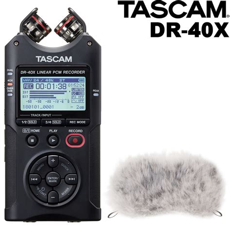 TASCAM オーディオインターフェイス機能内蔵 リニアPCMレコーダー DR-40X(ウィンドスクリーン付き)【福山楽器センター】