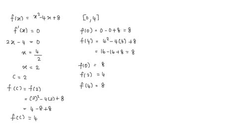 Solved Point Let Fx X2 4x 8 Find The Critical Point Of Fx And