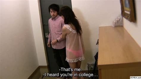 Bashful Japanese MILF Answers Door Nearly Naked Leading To Sex