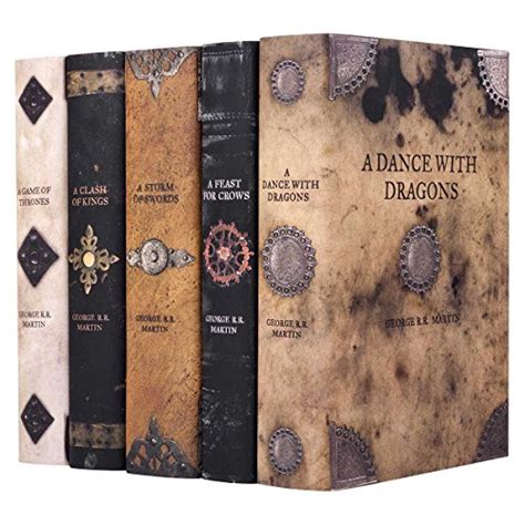 Game Of Thrones Five Volume Hardcover Book Set With Custom Designed Juniper Books Dust Jackets
