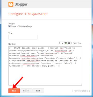 How To Disable Copy And Paste In Blogger Blog