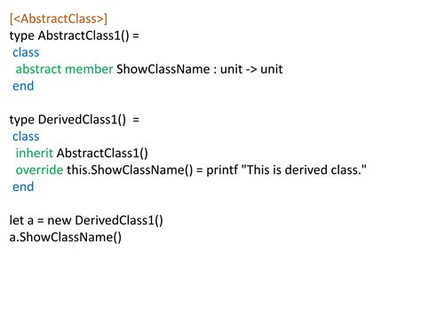Net F Abstract Class Interface Ppt