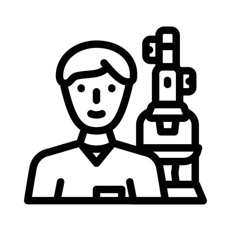Laboratory Worker Line Icon Vector Illustration 17314868 Vector Art At