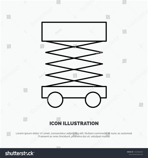 Construction Develop Scaffolding Structure Line Icon Stock Vector Royalty Free 1422666323