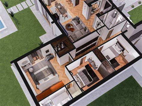 Realistic 3D Floor Plan Rendering In Sketchup Upwork