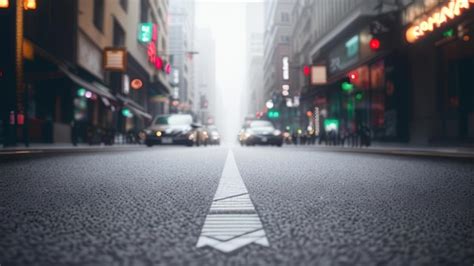 Uma Rua Com Uma Linha Branca Que Diz Street On It Foto Premium