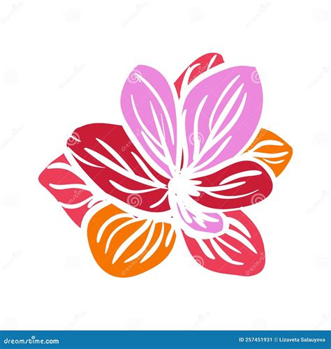 Flower Colorful Illustration Stock Vector Illustration Of Symbol