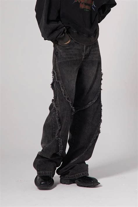Leonsense Frayed Baggy Jeans M Concept Clothing Fashion Design Clothes Dream Clothes