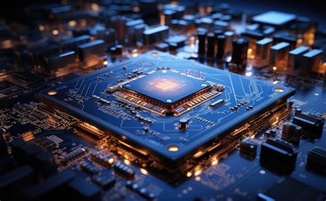 premium photo microcircuit closeup theme of new computer technologies