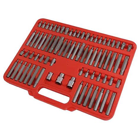 75pc Hex Ribe Spline Star Bit Socket Set 1 2 And 3 8 Adaptor