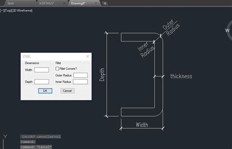 Working with DCL and LISP, Draw Steel Section - AutoLISP, Visual LISP & DCL - AutoCAD Forums
