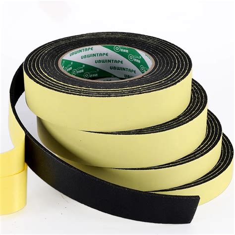 Eva 블랙 스폰지 단면 폼 테이프 충격 방지 씰 스트립 너비 10mm 50mm 두께 2mm 3mm 5mm테이프