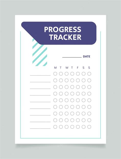 Premium Vector Education Progress Tracker Worksheet Design Template