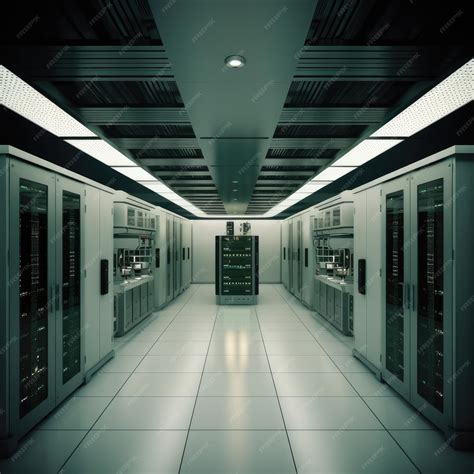 Premium Photo Technology Server Room In The Cloud
