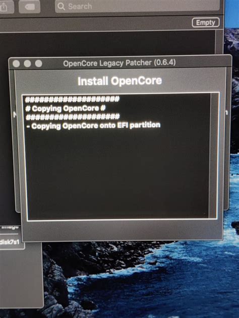 trying to install opencore to a usb drive on a 13 1 imac but it keeps