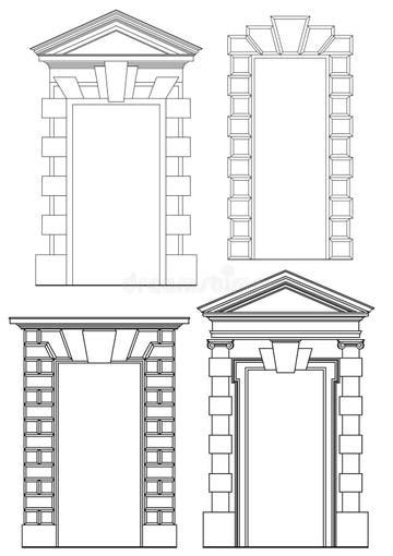 Architectural Elements Stock Illustrations 133902 Architectural