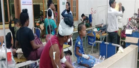 Aa အဖွဲ့က ပစ်ခတ်လိုက်သည့် လက်နက်ကြီးကျည်များ ကျရောက်ပေါက်ကွဲမှုကြောင့