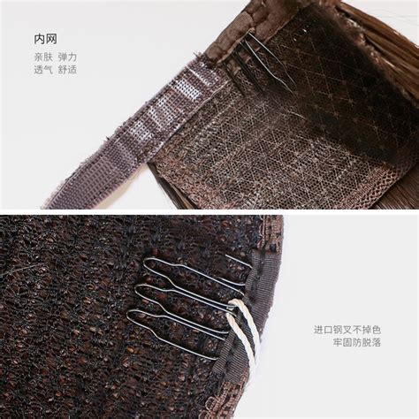 马尾真发假发辫子绑带式女双麻花脏辫高卷自然网红神器无痕魔术贴虎窝淘