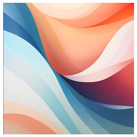 Premium Photo Abstract Art Of A Colorful Wave Design With A White Background Generative Ai