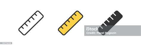 눈금자 아이콘입니다 길이 기호입니다 웹 기호를 측정합니다 벡터 플랫의 선 크기 그림 3차원 형태에 대한 스톡 벡터 아트 및 기타 이미지 3차원 형태 각도 검은색