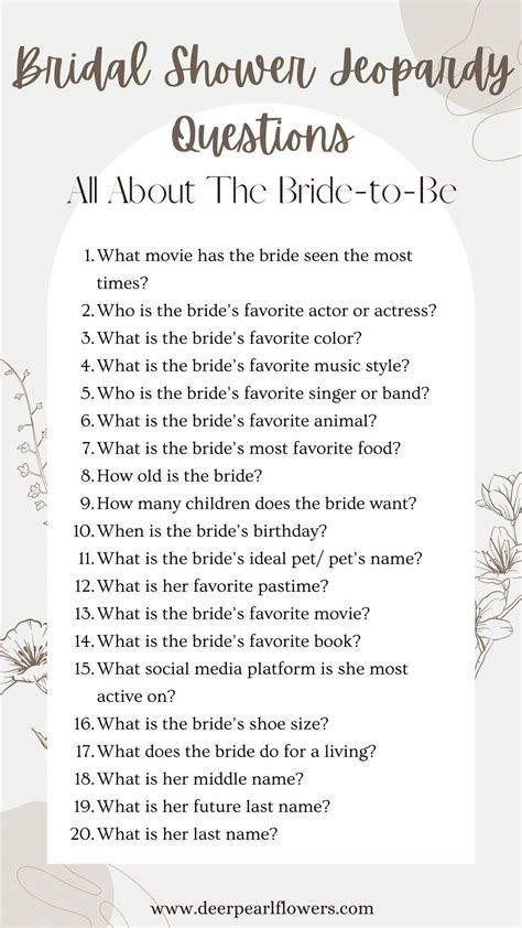 100 Bridal Shower Jeopardy Questions [2025 Guides]