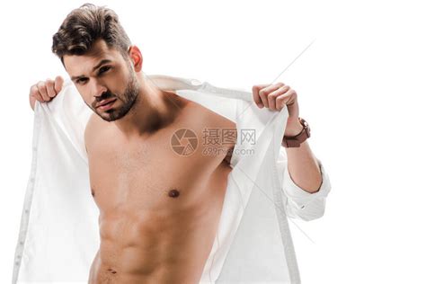 白衬衫中的诱导肌肉大男子气概白衬高清图片下载 正版图片502990268 摄图网